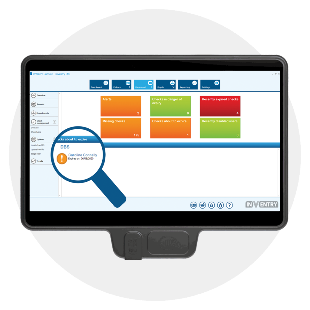 DBS Check System | Online DBS tracking software | InVentry